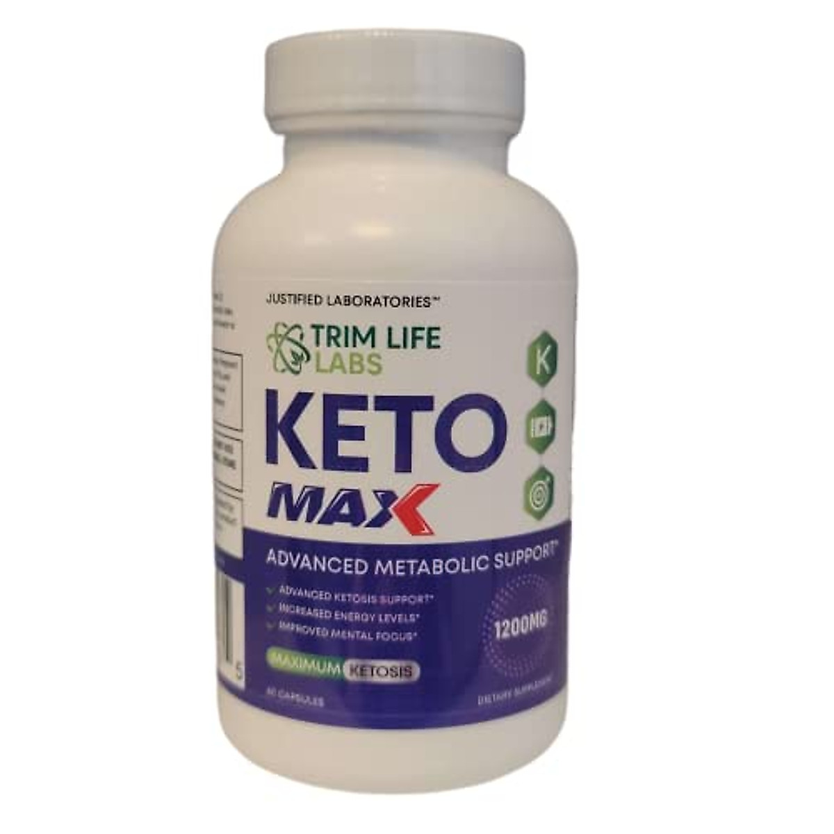 Trim Life Labs Keto Max 1200MG Pills Includes Apple Cider Vinegar goBHB Strong Exogenous Ketones Advanced Ketogenic Supplement Ketosis Support for Men Women 60 Capsules