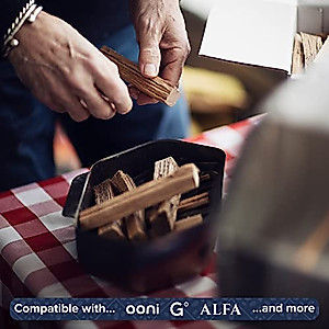 5.5" Pizza Oven Wood + Firestarter – Italian Blend – 520 Cubic Inches of Pizza Wood + Firestarter – Kiln-Dried Wood – Compatible with Ooni Pizza Ovens – 6 – 8 LBS