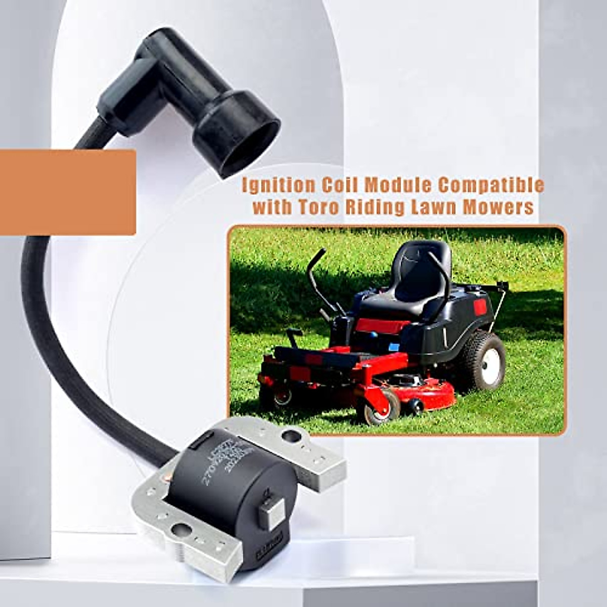 Ignition Coil Module Compatible with Toro TITAN TimeCutter Exmark Series Riding Lawn Mowers Replace Part 136-7883 139-0720 127-9216…