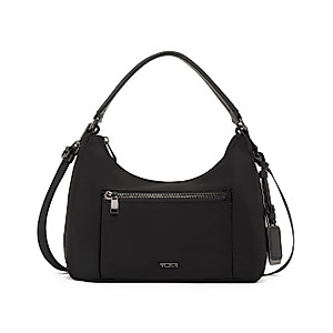 TUMI - Voyageur Adelaide Hobo Crossbody - Sling Bag for Women - Everyday Travel Purse - Removable Strap Tracer - Black & Gunmetal Hardware