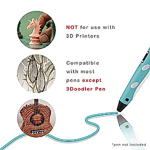 3d Pen Filament Refills - PLA filament 1.75mm | 25 Colors, 20 Solid Colors + 5 Fluorescent / Transparent, 33ft Each, 825 Feet Total