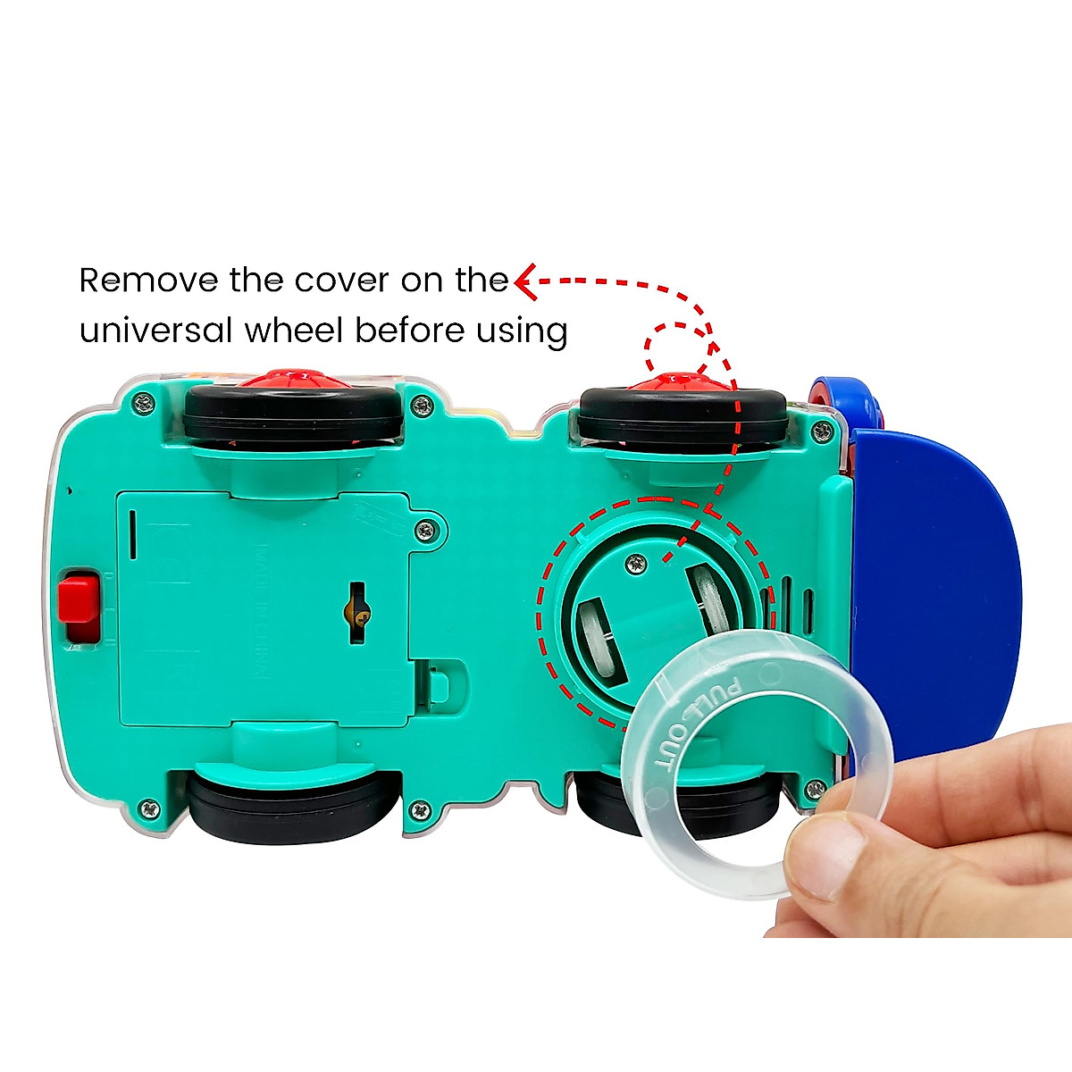 Tooty Toy Transparent Train Toy - Fun and Interactive Electric Train Toy for Kids - Music Train with LED Light up - Colorful Moving Gears -Tummy Time Crawling Baby Toys for Boys Girls