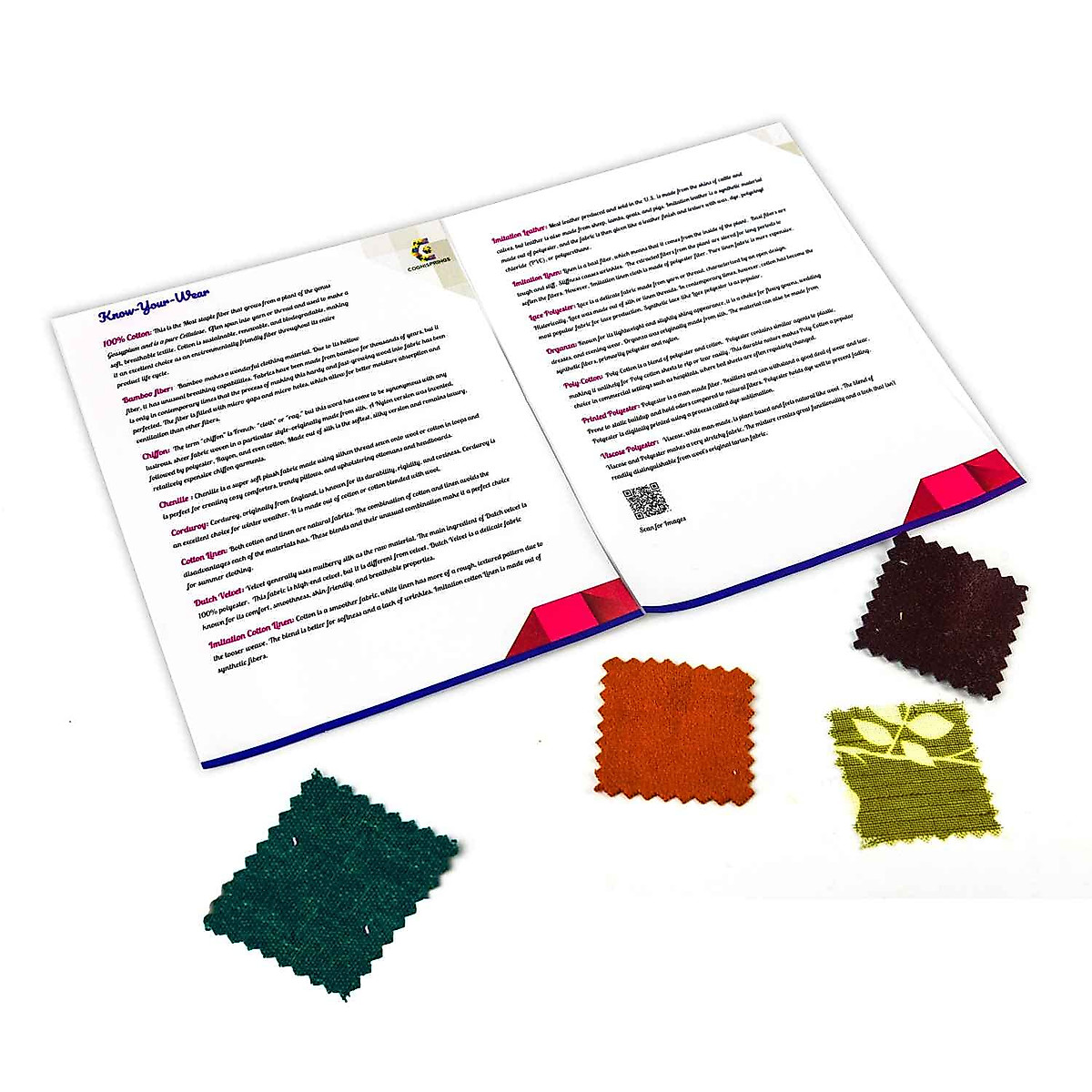 Cognisprings Know-Your-Wear Fabric Learning Kit - Montessori Toys - Preschool Learning Activities - Educational Toys for Kids 5-7 - Autism Toys