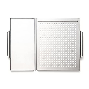 Outset 76502 Cedar Plank Holder and Grill Grid, Silver