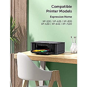 410XL Ink Cartridge Replacement for Epson 410 T410 Ink for Remanufactured Expression XP-7100 XP-830 XP-640 XP-630 XP-530 XP-635 Printer (Black, Cyan, Magenta, Yellow, Photo Black) 5 Pack