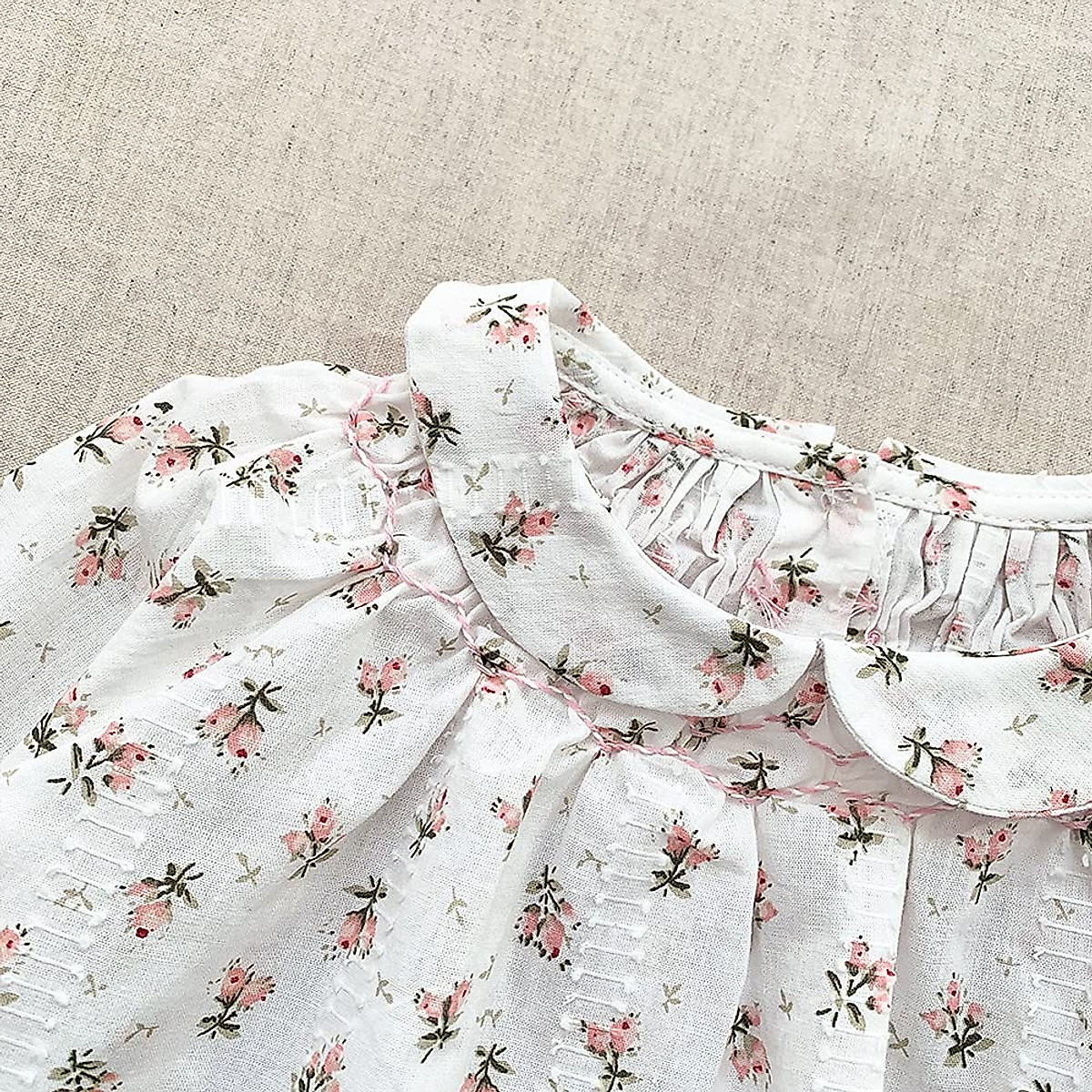 Curipeer Baby Girls White Long Sleeve Blouse Cotton Floral Toddler Tops Shirt 18-24M for Spring