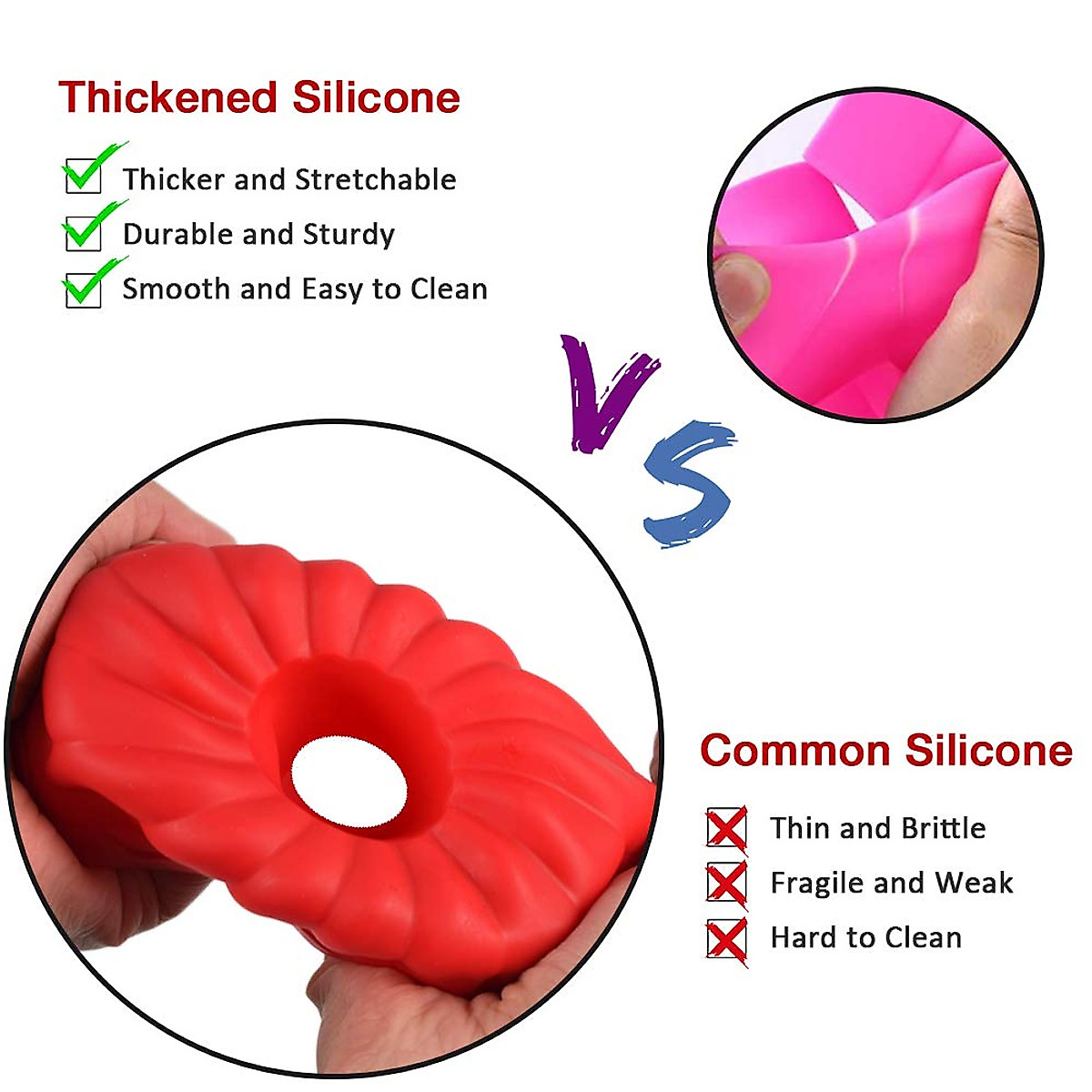 Wisehold Silicone Fluted Cake Pan (5pc), 6 inch Diameter, Nonstick Round Cake Mold, Reusable Silicone Baking Mold Suitable for Making Jello, Cake, Gelatin and Mousse bread