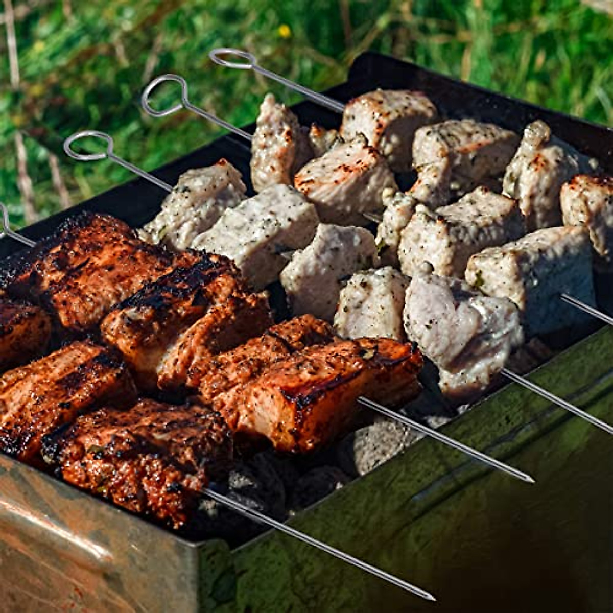 Home-Complete BBQ Grill Tool Set- Stainless Steel Barbecue Grilling Accessories with 7 Utensils and Carrying Case, Includes Spatula, Tongs, Knife