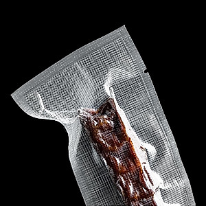 MITOB 100 Pack Clear Vacuum Bags 1.57x5.9 inch (Inside Size 1.18x5.5 inch) for Food Saver Flat Open Top Embossed Vacuum Sealer Bag Food Storage Packaging Pouch with Tear Notch