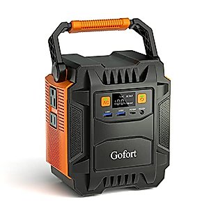 GOFORT Portable Power Station 200W(Peak 400W) Power Supply 172.8Wh Lithium-ion Battery Pack with 110V AC Outlets DC Ports USB QC3.0 Solar Generator Backup Battery Power for Home Outdoors Camping