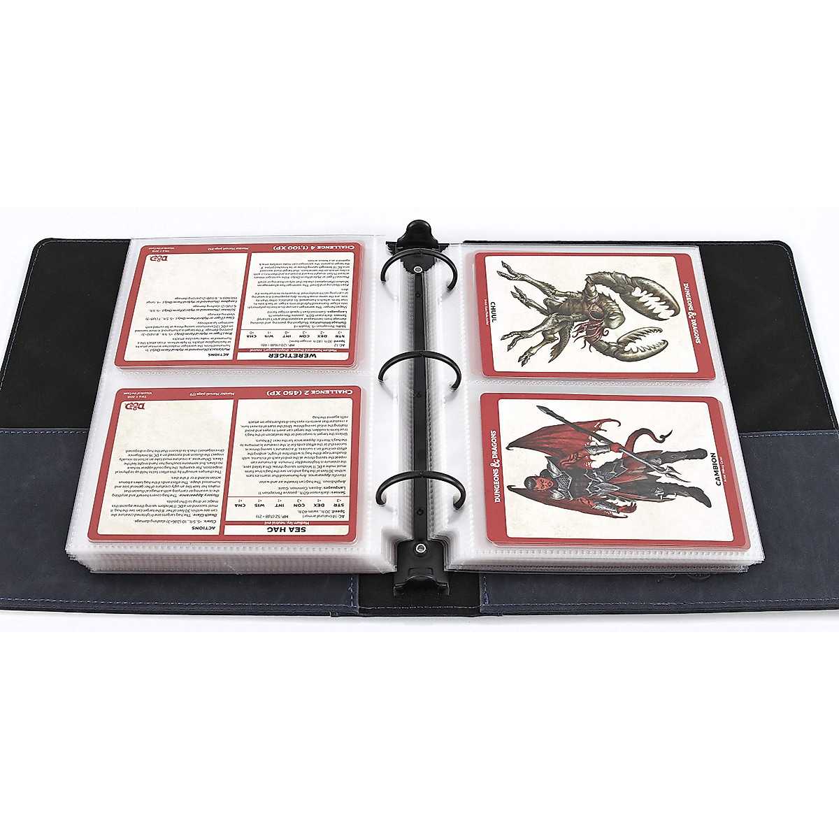 Forged Dice Co. 2 Pocket Pages Pack of 30-3.75" x 5.25" Pocket - 6" x 8" Page Size - Fits Mini Binder 3 Ring Binders Planners and Monster Card Binder - Holds Monster Cards 3.5x5 Index Cards Coupons