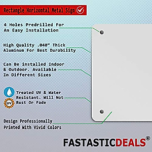 Your Custom Text Here OSHA Metal Aluminum Sign 10 in x 14 in