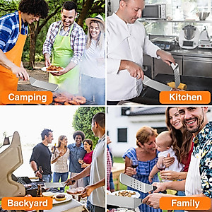 Griddle Accessories Kit, 25PCS Flat Top Grill Accessories Set for Blackstone and Camp Chef, Grill Spatula Set with Enlarged Spatulas, Basting Cover, Scraper, Carry Bag for Outdoor BBQ