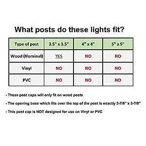 4 Pack Solar Powered Copper Outdoor Garden Deck Patio Fence Pathway Post Light for 4x4 Wood Posts