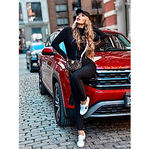 KANSOON Jogging Suits for Women, Textured 2 Piece Outfit Long Sleeve Full Zip Jacket Skinny Pants Tracksuit Set Black L