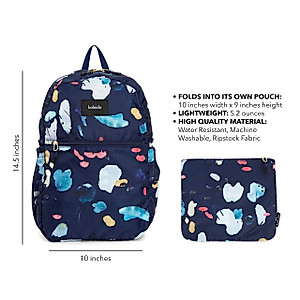 KALEIDO Stylish Lightweight Packable Foldable Backpack Midnight Muse Water Resistant, Convenient, Airport Friendly