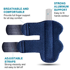 Trigger Finger Splints, Finger Brace for Pain Relief Sport Injuries, Basketball, Senior Tendon Release Blue