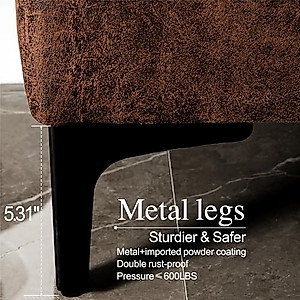 XIZZI Convertible Sectional Sofa Couch L Shaped Sofa 3-Seat Couch with Reversible Chaise for Living Room,L Shaped 97 inches Dark Brown