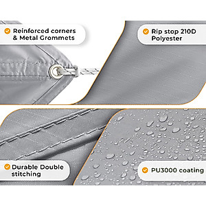 Foxelli Hammock Rain Fly - Waterproof Lightweight Tent & Hammock Rain Tarp for Camping, Backpacking w/Easy Setup Including Extra Long Guy Lines & Stakes