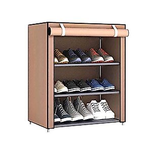ANMMBER Simple Shoe Rack Multi-Layer Dust-Proof Household Shoe Rack Dust Resistance Lattices Non-Woven Fabric Shoe Rack (Color : D)