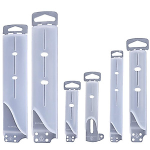 Cabilock 1 Chef Knives Cover Set 6pcs Plastic Knife Sheath Clear Knife Sleeves Knife Protector Bread Knife Safety Cover for Home Leather Knives Sheath Shop Plastic Knives Guard