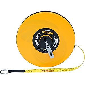 50M 165FT Constriction Imperial Metric Fiberglass Measuring Tape Reel