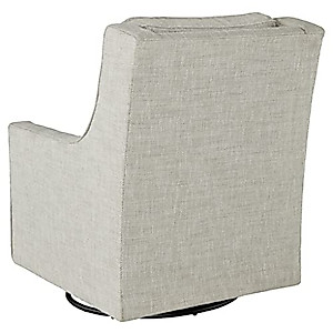 Signature Design by Ashley Kambria Casual Upholstered Swivel Glider Accent Chair, Gray