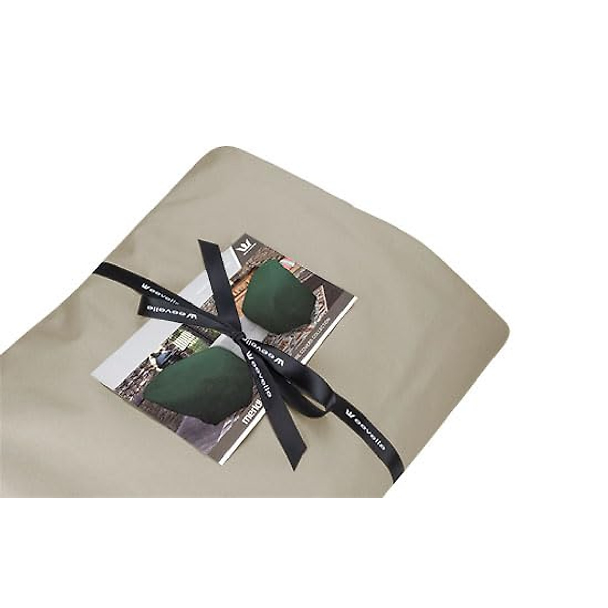 Eevelle Meridian Patio Oval Table Cover with Marine Grade Fabric - Waterproof Outdoor Table Cover - Furniture Set Covers for Dining Table - Easy to Install - (25"H x 72"L x 42"W, Khaki)