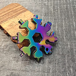 Snowflake Multi Tool Stainless Steel Colorful 18 in 1 Snowflake Wrench Screwdriver