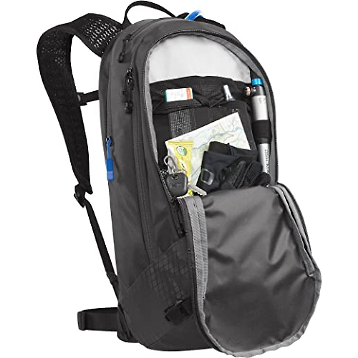 CamelBak Women's M.U.L.E. 12 Mountain Biking Hydration Pack - Easy Refilling Hydration Backpack - Magnetic Tube Trap 100oz, Charcoal/Black