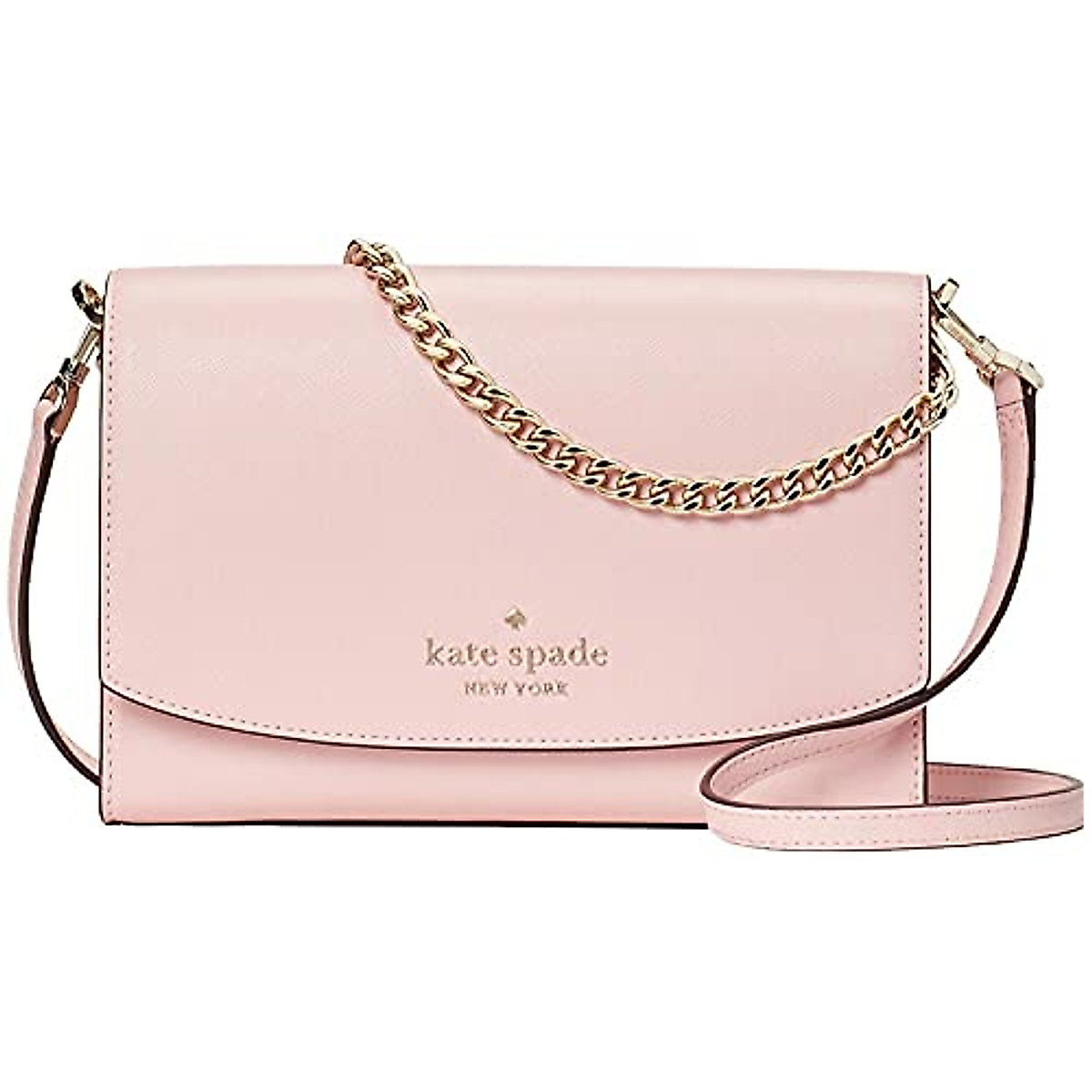 Kate Spade New York Cameron Street Chain 3 in 1 Clutch Shoulder Bag Crossbody Bag, Carson light pink