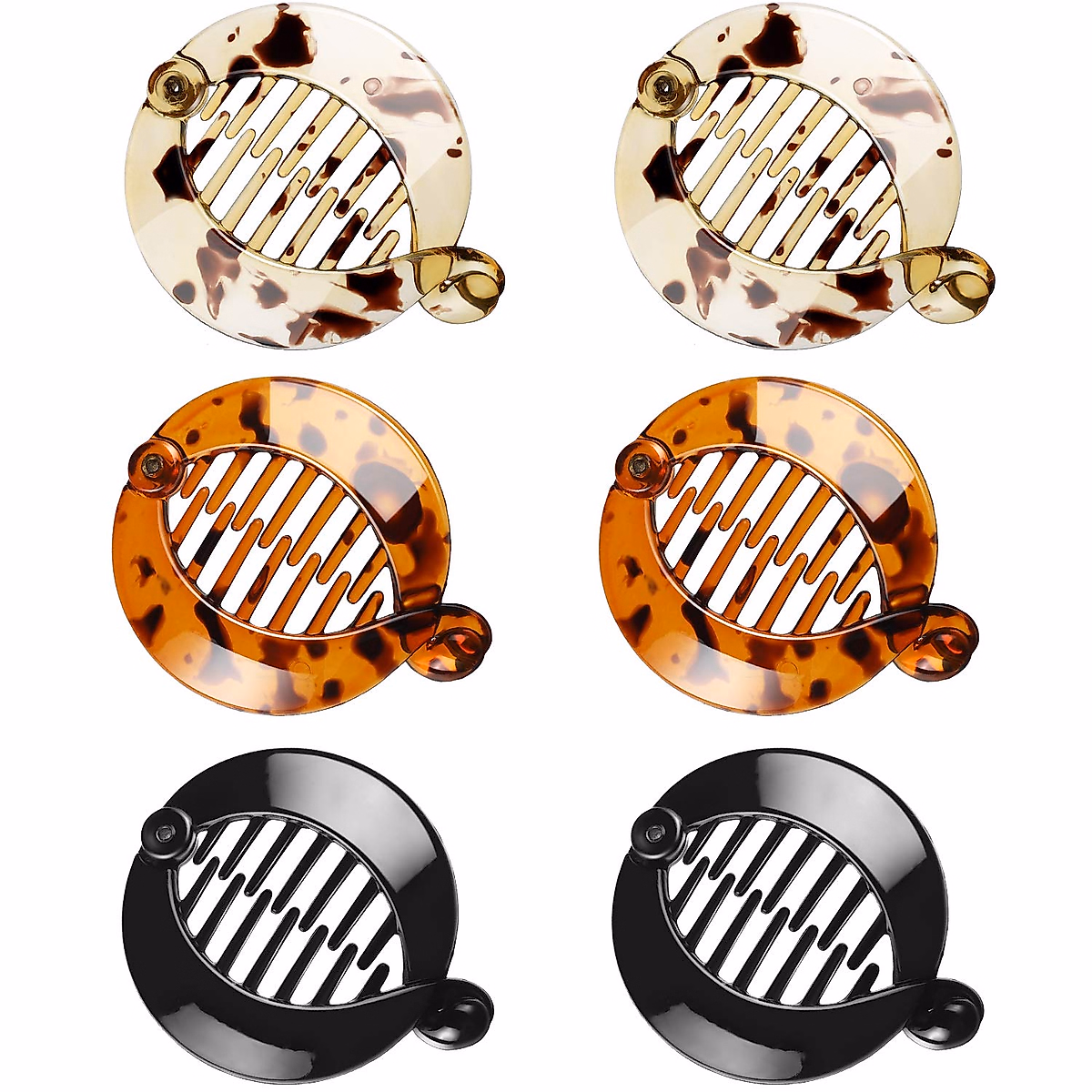 6 Pieces Banana Hair Clips Banana Hair Combs Fishtail Hair Clip Combs Resin Banana Fish Grips for Women Girl Hair Accessories (2.5 Inch, Color 2)