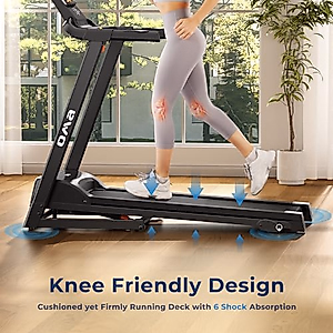 OMA Treadmills for Home Gym, 3.0HP 300lb Capacity, Foldable Treadmill with Incline Ajustable, Larger Deck Free 36 Preset Programs Walking Pad for Jogging Running Dog Treadmill, Model A…