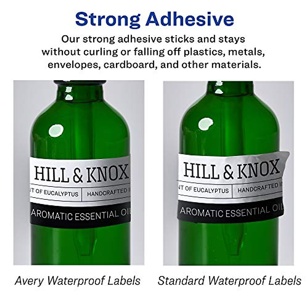 Avery Durable Waterproof Rectangle Labels with Sure Feed, 3" x 5", 30 Oil and Tear-Resistant Waterproof Labels, Print-to-The-Edge, Laser/Pigment-Based Inkjet Printable Labels