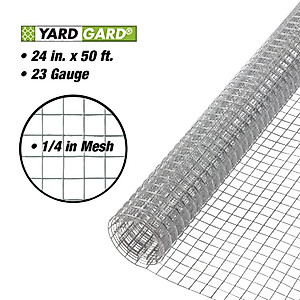 YARDGARD 308247B Hardware Cloth, Height-24 Inches x Length-50 Ft, Galvanized