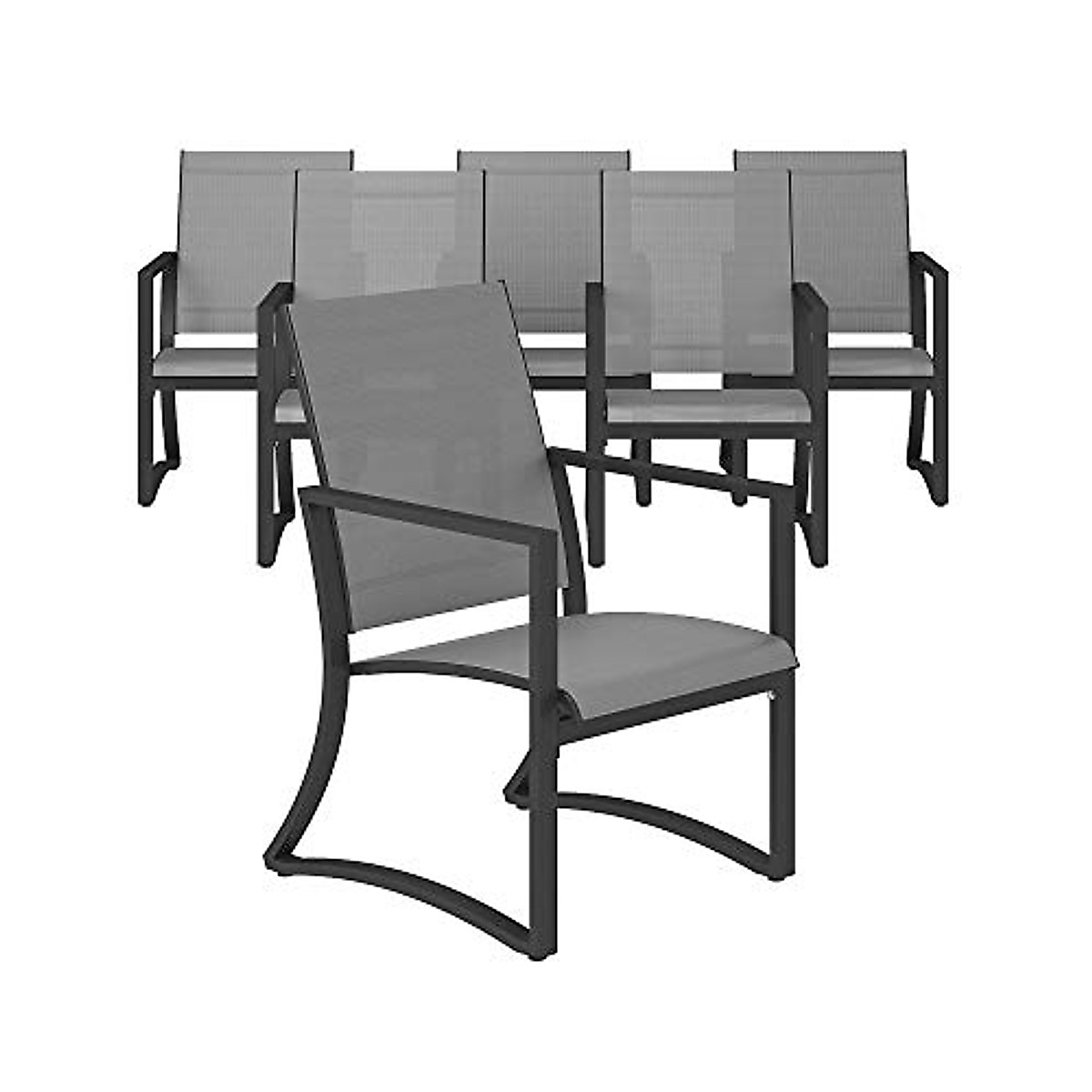 Cosco Outdoor Living Cosco Outdoor Furniture Dining Chairs, Light Gray