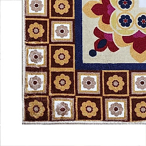 Matace ,8x10 Feet Rectangle, Area Rug, Soft, Durable, Stain Resistant, Distressed, Low Pile, Non-Shedding, Easy Clean, Printed, Living Room Rug,Bedroom Rug, Dining room rug