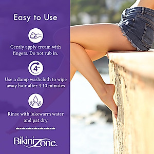 Bikini Zone Crème Hair Remover for Intimate Areas, 2 Oz, 3 Pack