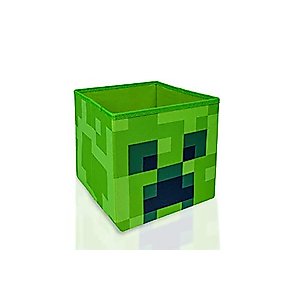 Minecraft Creeper Storage Cube Organizer Storage Cube | Creeper from Cubbies Storage Cubes | Organization Cubes | 10-Inch Square Bin