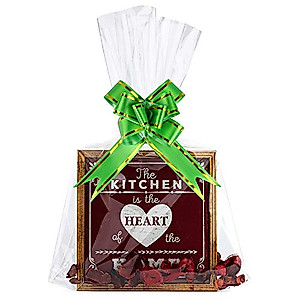 Kolewo4ever 40pcs Clear Cellophane Bags Pull Bow Set 20 pcs 12x18 inches Cellophane Basket Bags Wine Bottles Cellophane Wrapwith 20pcs pull bows