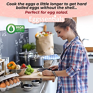 Eggssentials Egg Poacher Replacement Spare Stainless Steel Anti-Stick PFOA Free Individual Removable Poaching Cups (4)