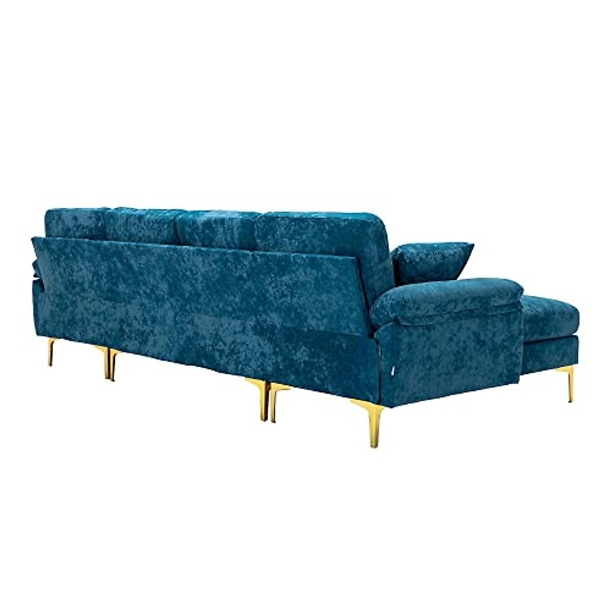 YeBingZhi 114.42" L Shape Corner Sofa with Ottoman U Shaped Long Couch for Living Room 5 Seat Sofa with Chaise Comfortable Deep Seat Modern Large Sectional Sofa for Home Apartment Office (Teal Blue)