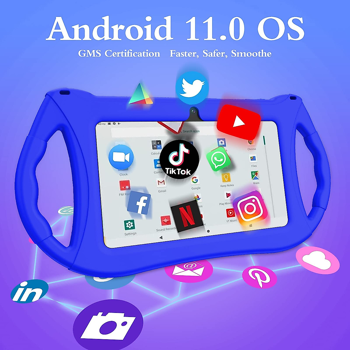 YOBANSE Kids Tablet, 7 inch Tablet for Kids 3GB RAM 32GB ROM, Android 11 Toddler Tablet with