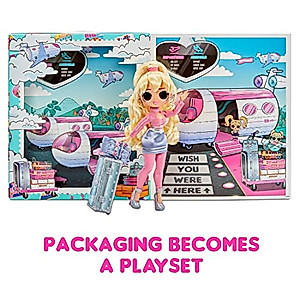LOL Surprise OMG World Travel™ Fly Gurl Fashion Doll with 15 Surprises Including Fashion Outfit, Accessories and Reusable Playset – Great Gift for Girls Ages 4+