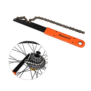 Oumers Bike Chain Tools Kit, Upgrade Rotor Lockring Removal Wrench & Chain Whip with Cassette/Bicycle Flywheel Remover Sprocket Remover Tool Pack