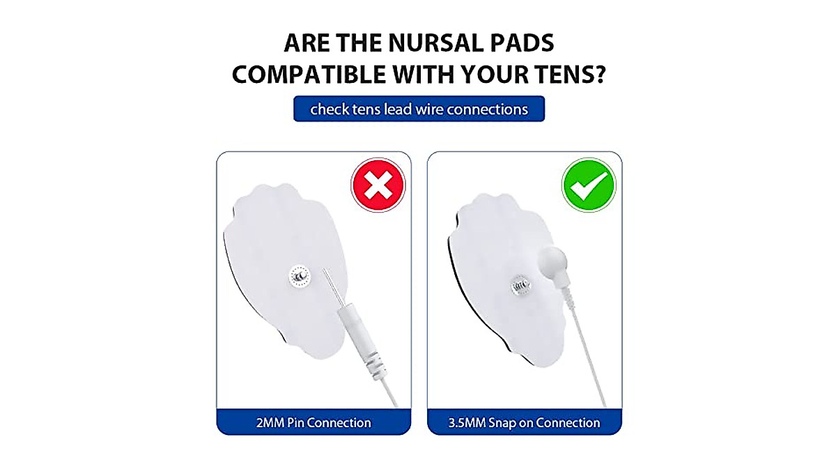 NURSAL Replacement TENS/EMS Pads - Reusable 20 Pack, Universal ...