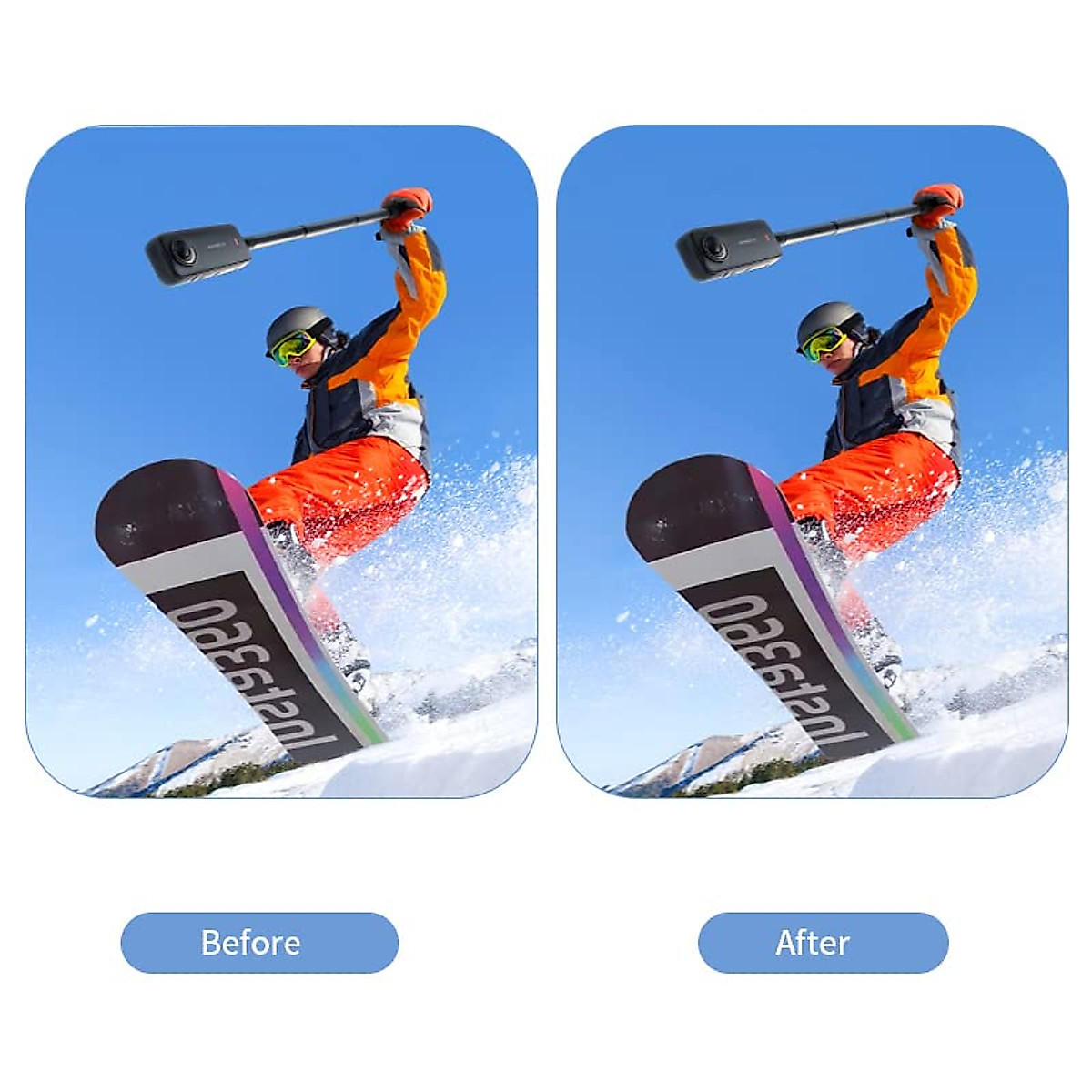 GAEKOL Lens Guard for Insta360 X3, Quick-Detach Transparent Water-Proof Shockproof Lens Caps for Insta360 X3