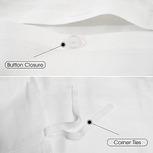 David's Home Cotton Blended Duvet Cover Set King, Ultra Soft Cozy Check Gingham Comforter Cover Set, Yarn Dyed Geometry Plaid Bedding Set 3 PCS for All Season,106"*92",Off White