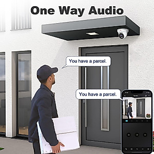 Anpviz 5MP IP PoE Dome Security Camera with Mic/Audio, Turret Camera Outdoor with Human Detection, IP66 Weatherproof, 98FT Night Vision, 2.8mm Wide Angle, Full Metal (U Series)