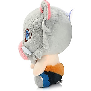 Eurrdc 8" Stuffed Pig Head Anime Figures Collectible Kids Plush Toys Gift for Boys and Girls